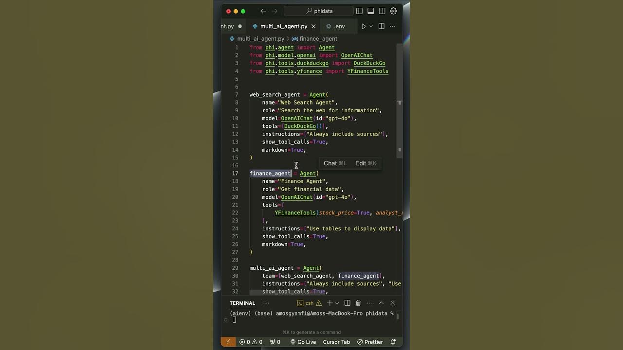 How To Build a Multi-Agent AI in Python: OpenAI + Phidata #python # ...
