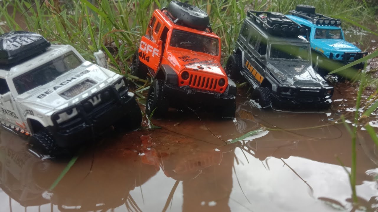 Mobil Jeep 4x4 Offroad Konvoi Hummer, Mercedes, Toyota, Robicon - YouTube