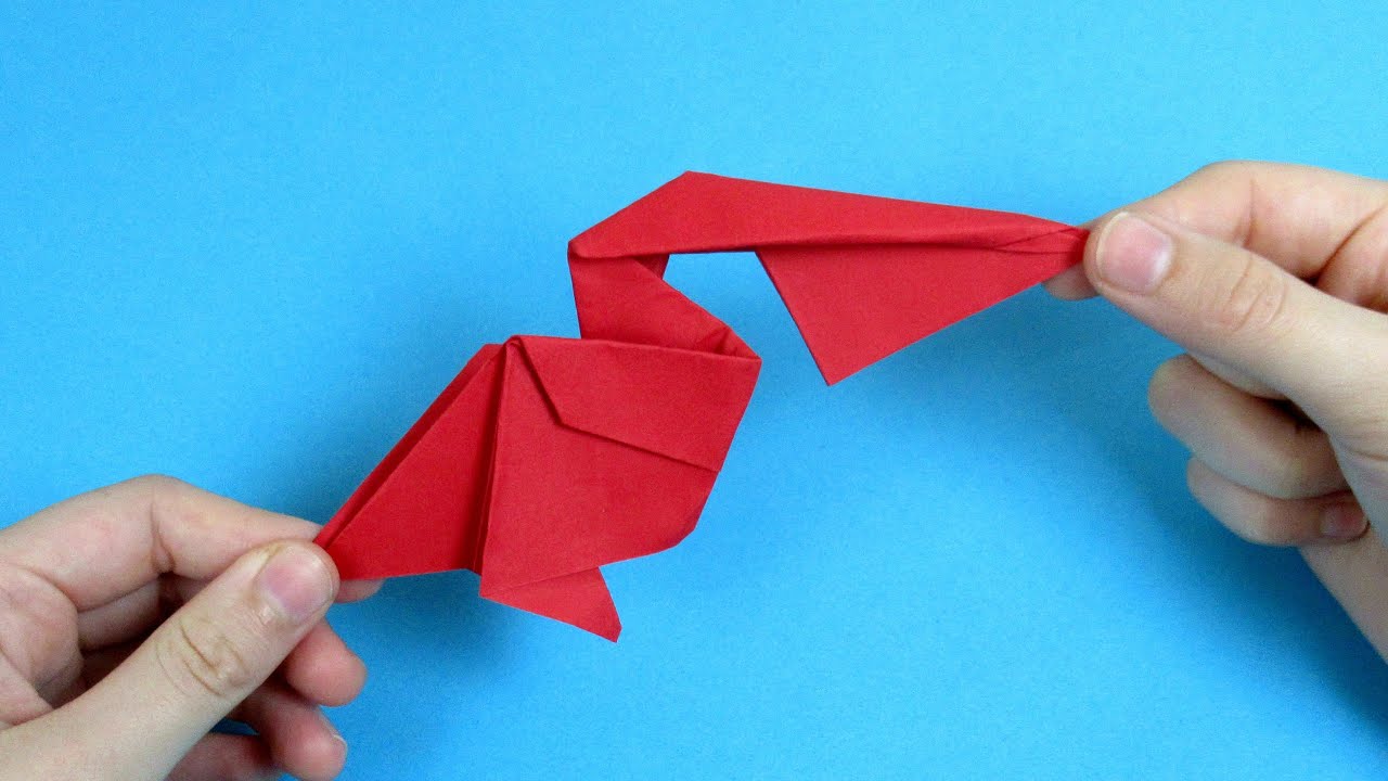 How to make a paper pelican Origami paper pelican bird - YouTube