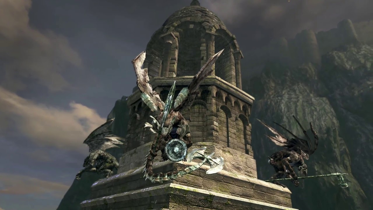 dark souls gargoyle boss fight multiplayer - YouTube