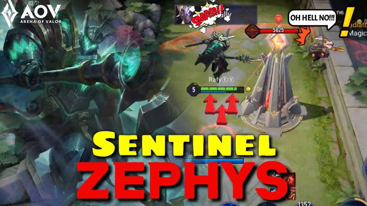 AOV - ZEPHYS GAMEPLAY #22 | SENTINEL SKIN MVP | Arena of Valor ...