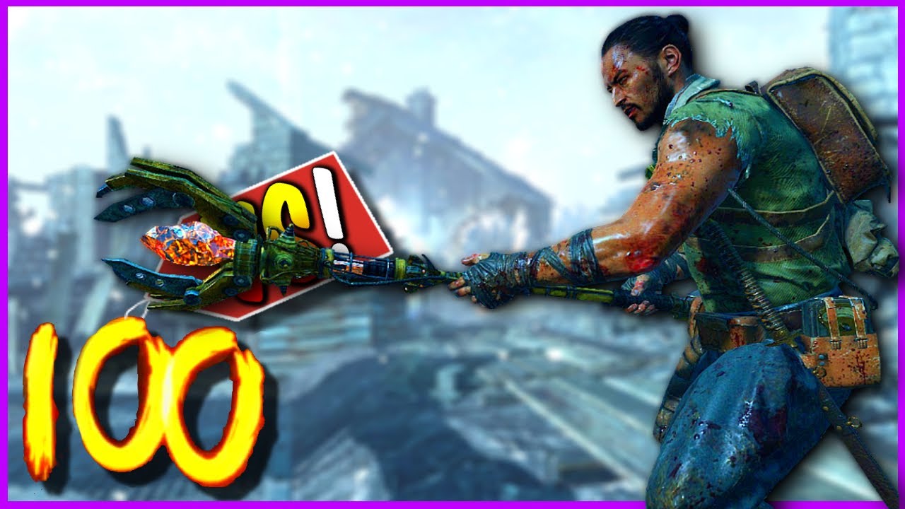 STAFF OF FIRE vs ROUND 100 ZOMBIES! - YouTube