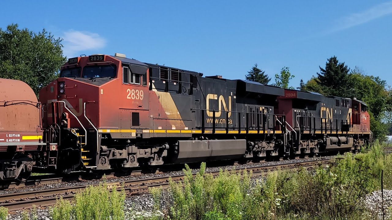 CN 384 - 2894 & 2839 In Lynden Ontario - YouTube
