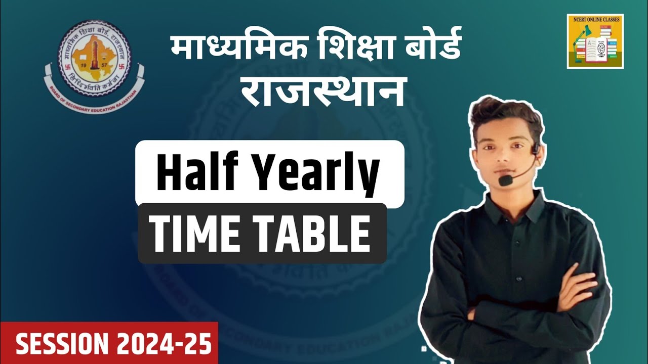 Rajasthan Half Yearly Time Table 2024 | Rbse Board Half Yearly Exam ...