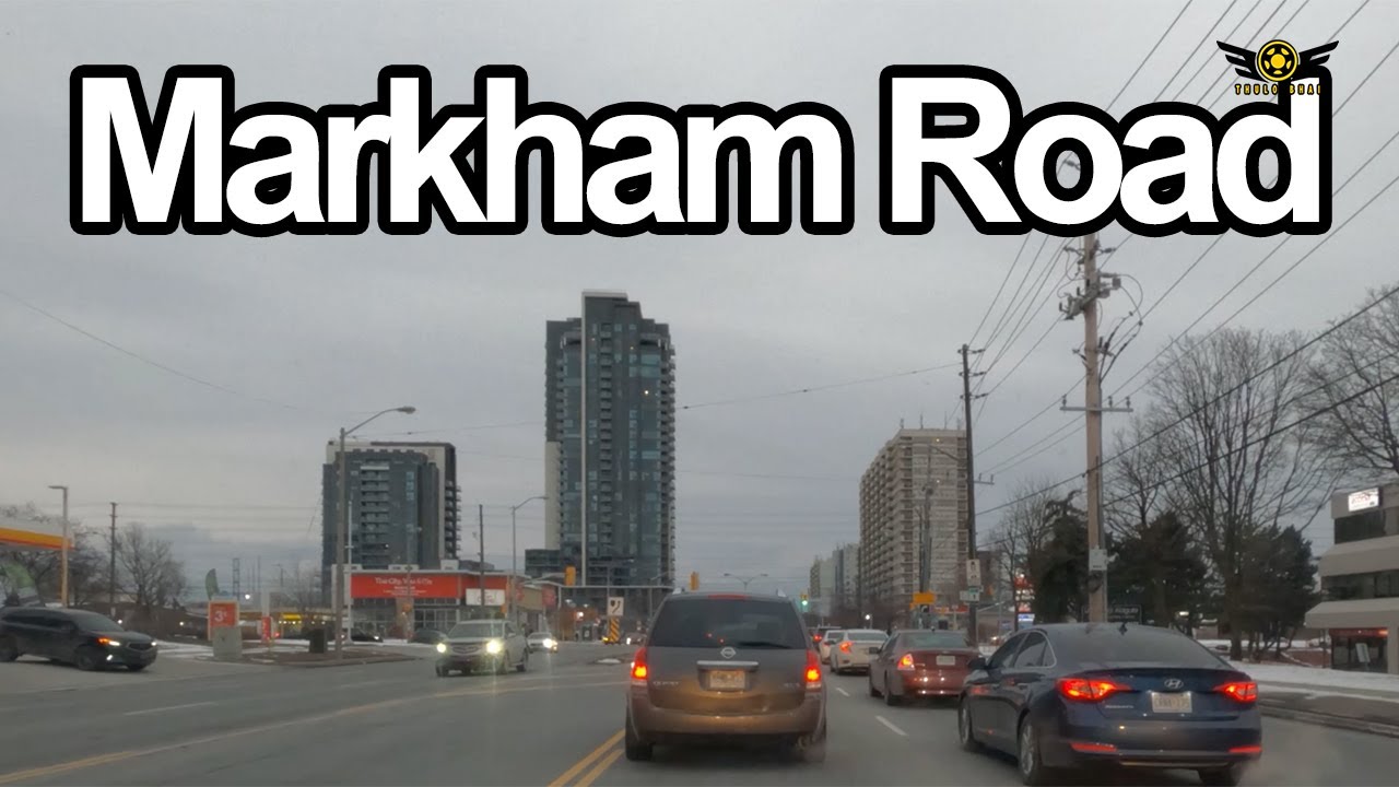 Markham Road South Evening Drive - Scarborough Ontario Canada Feb 2021 ...