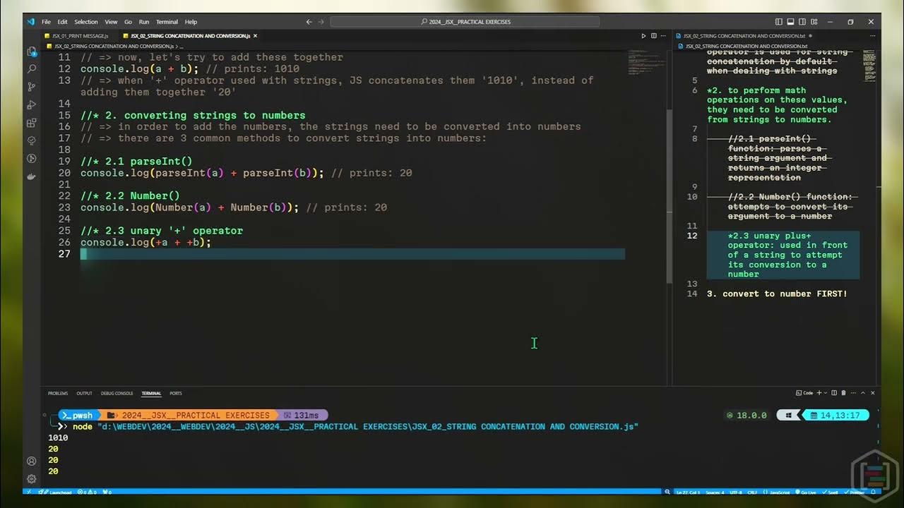 Master Javascript 002 String Concatenationconversion Asmr Javascript Webdev Coding