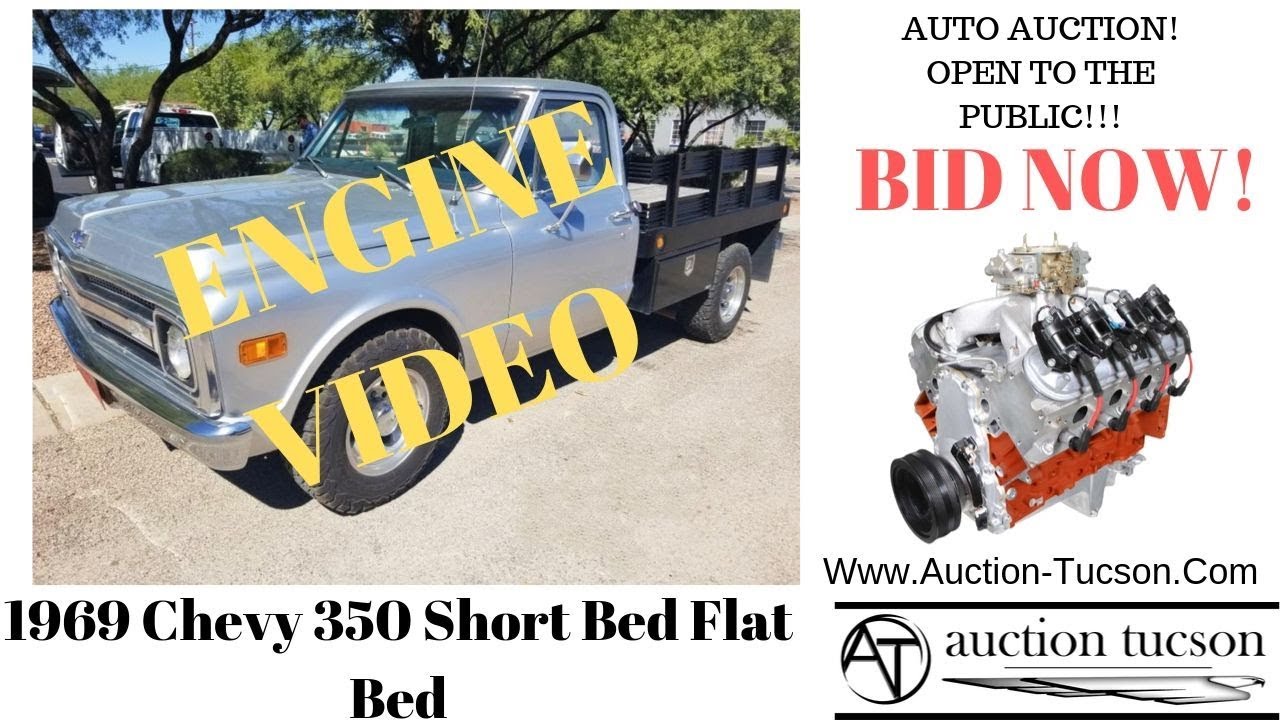 1969 Chevy 350 Short Bed Truck Engine Video AUCTION-TUCSON.COM - YouTube