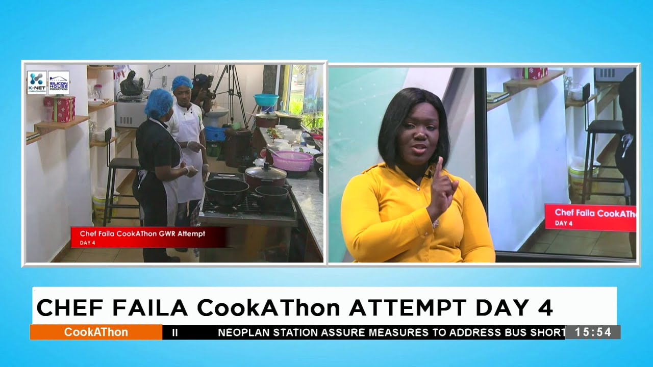 Chef Faila Cook-A-Thon Attempt Day 4 - Adom TV (4-1-24) - YouTube