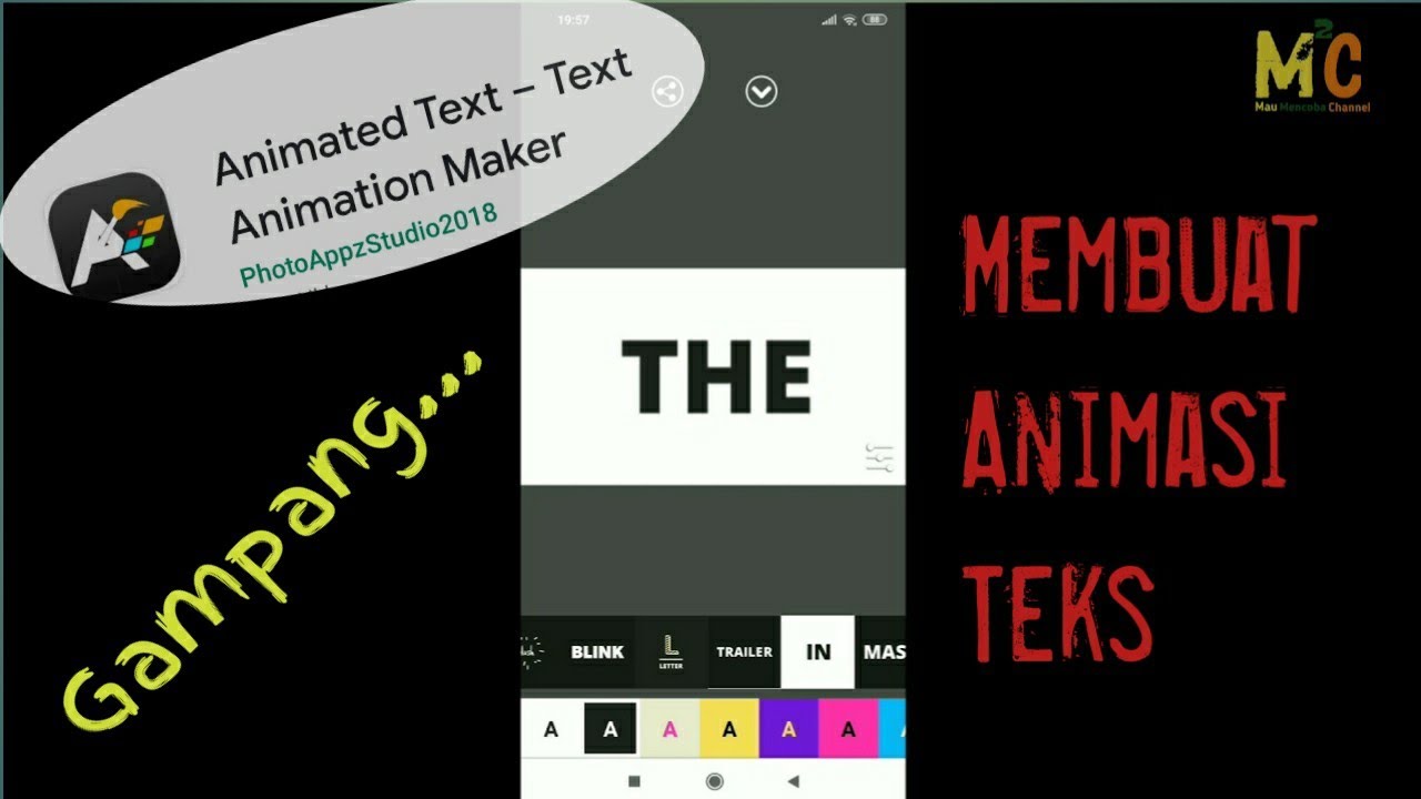 Cara Membuat Tulisan Intro Menggunakan Animated Text - YouTube