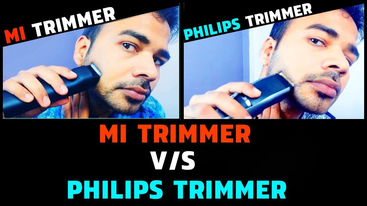 Mi Trimmer vs Philips Trimmer Review & Live Trimming Test | Best beard ...