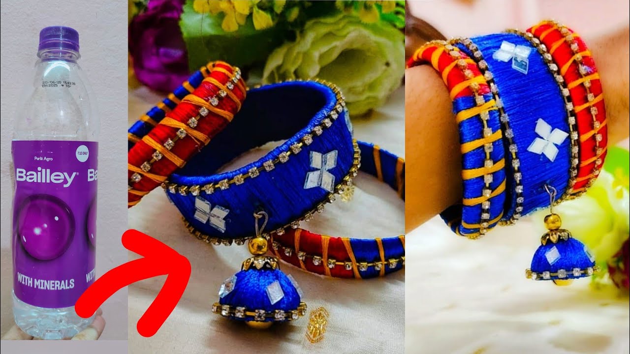 How to make bangles from plastic bottle | DIY bangles making with ...