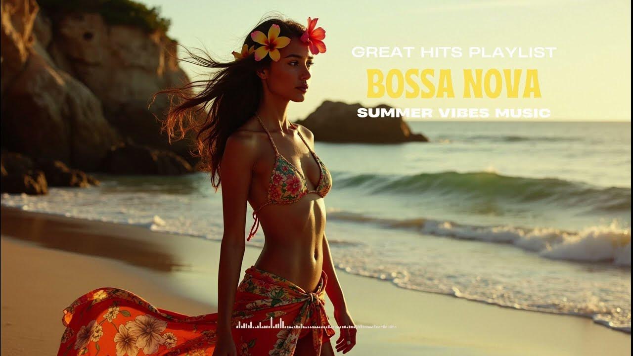 Joyful Bossa Nova Jazz & Soothing Ocean Sounds | Coastal Morning Chill Vibes for Stress Relief ...