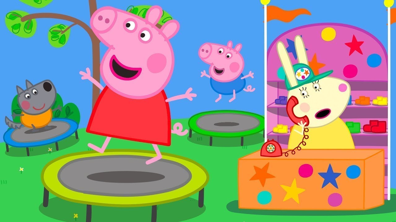 Peppa Pig Bounces High on a Trampoline Adventure 🐷 ⬆️ Adventures With ...
