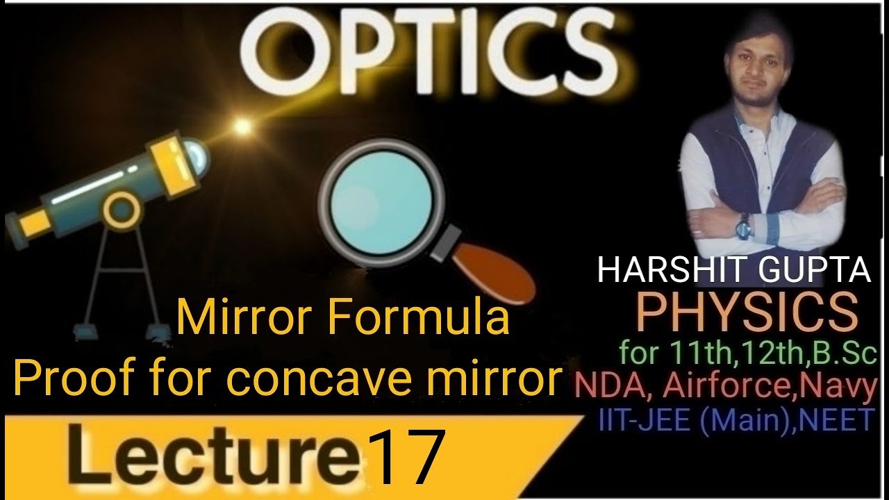Mirror formula proof for concave mirror by a simple method - YouTube