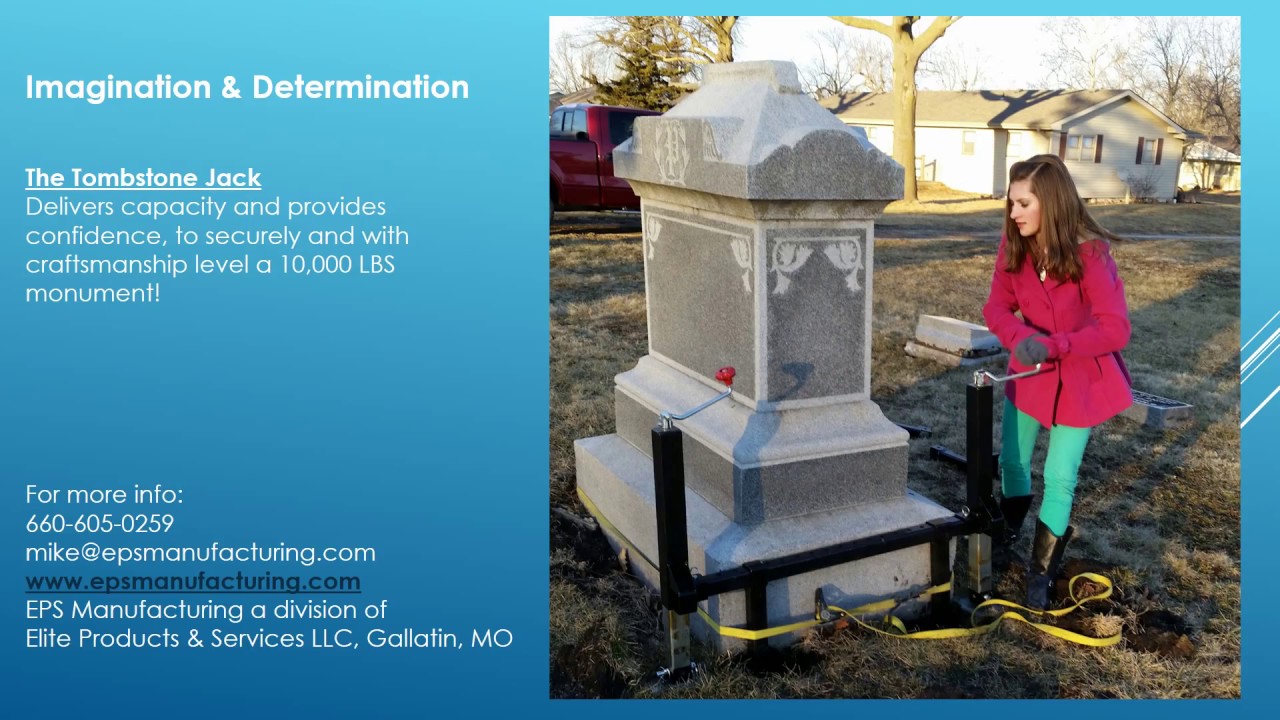 Easy to use MONUMENT LEVELER | Tombstone Jack 3 - YouTube