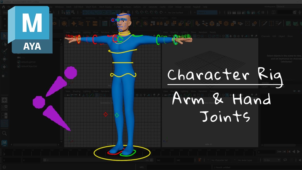Character Rig - Arm and Hand Joints - YouTube
