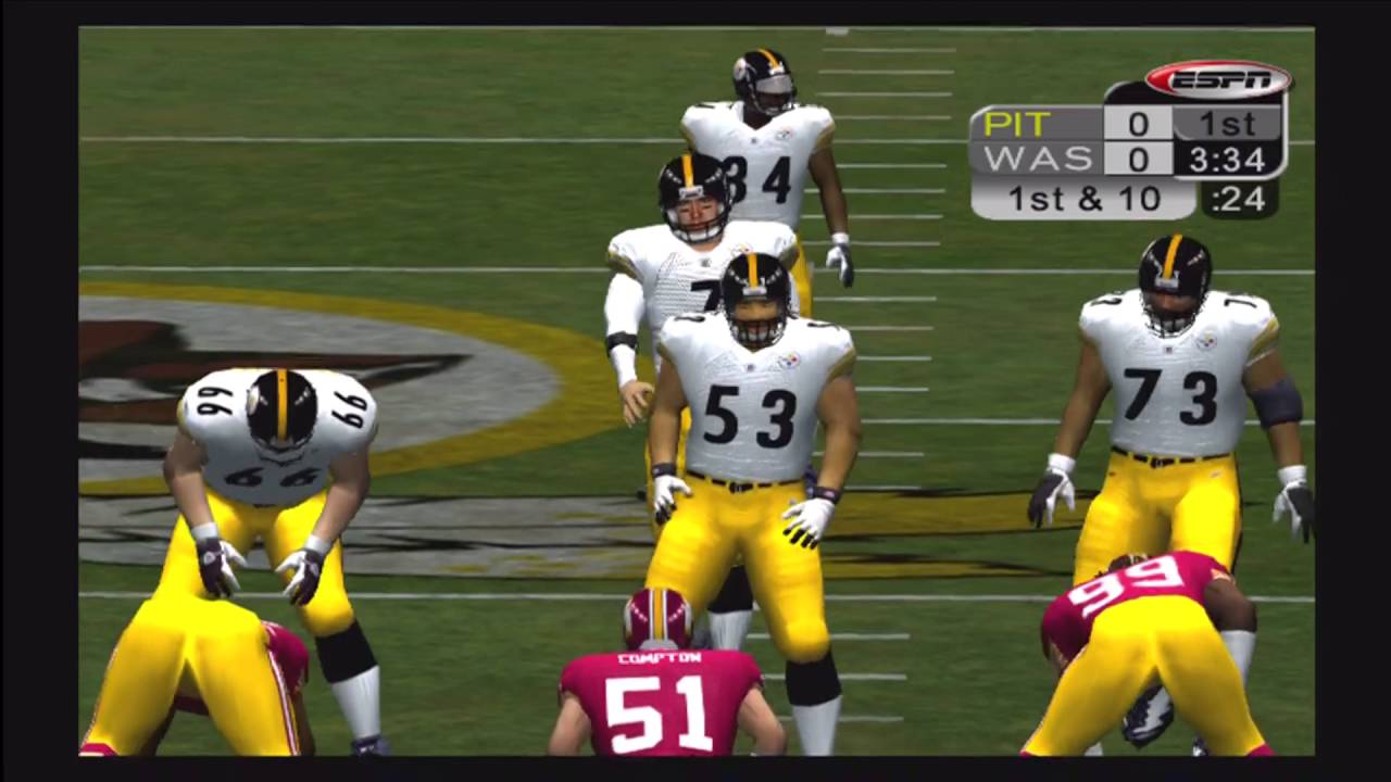 ESPN NFL 2K5 Football Week 1 Pitt @ Wash MNF - YouTube