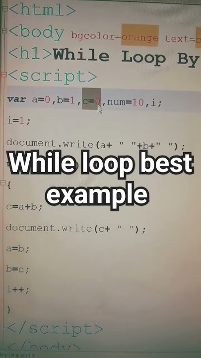 While Loop Best Example Whileloop Javascript Looping Programming Shorts Youtube 