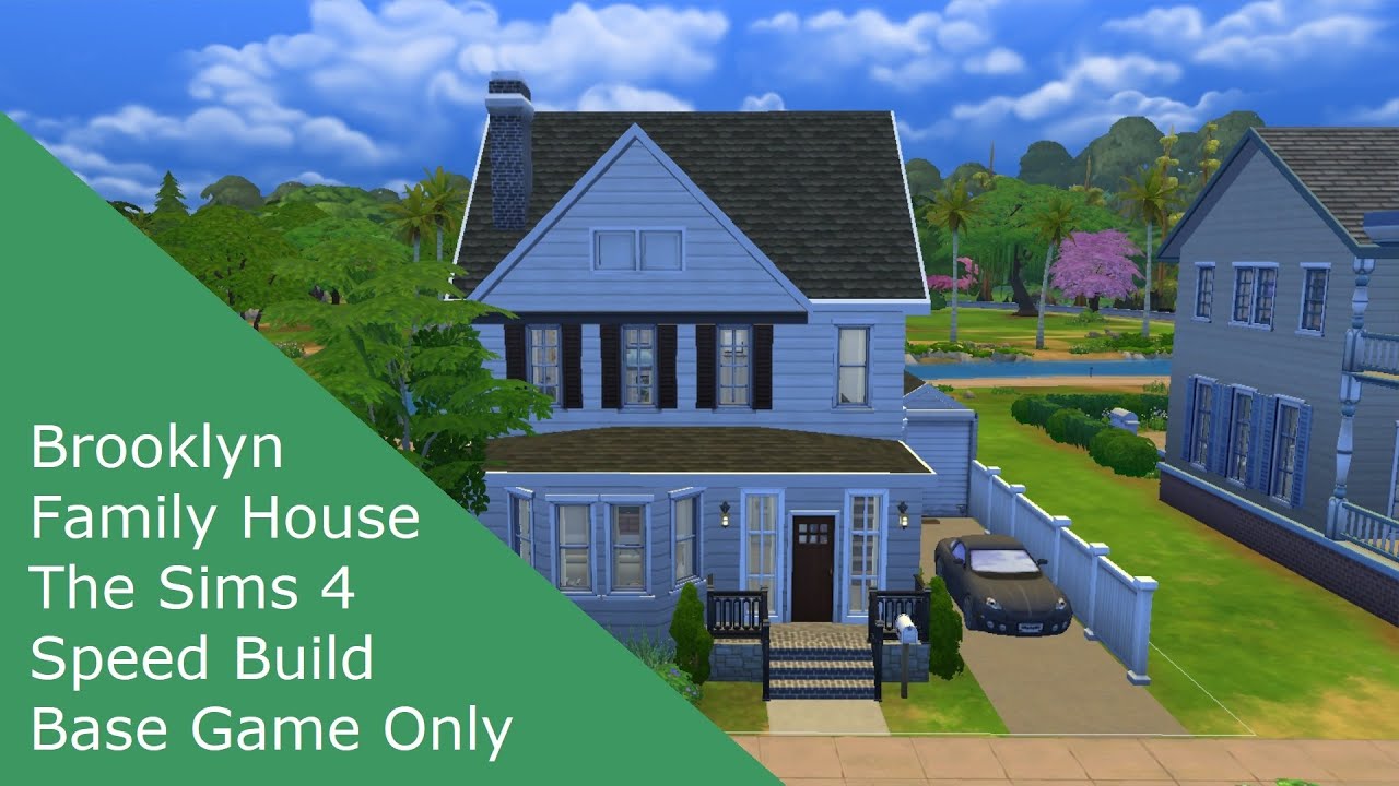 Brooklyn Family House| The Sims 4 Speed Build| Base Game Only - YouTube