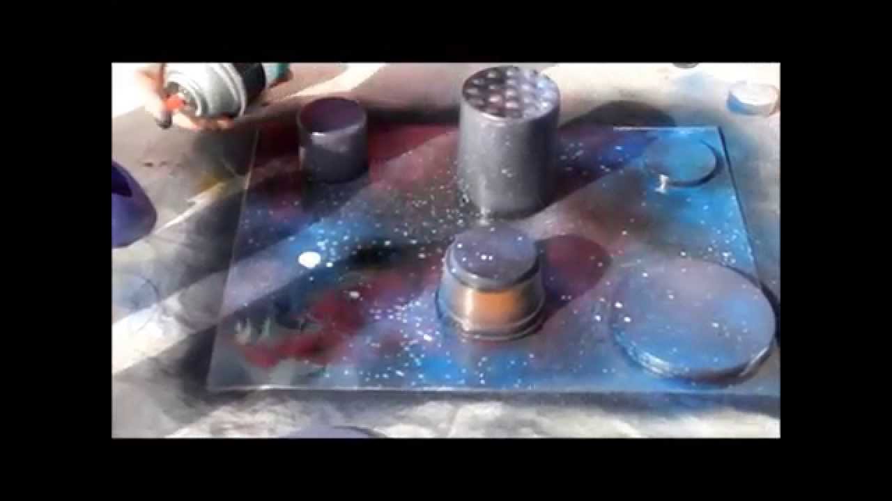 Simple Space Spray Painting - YouTube