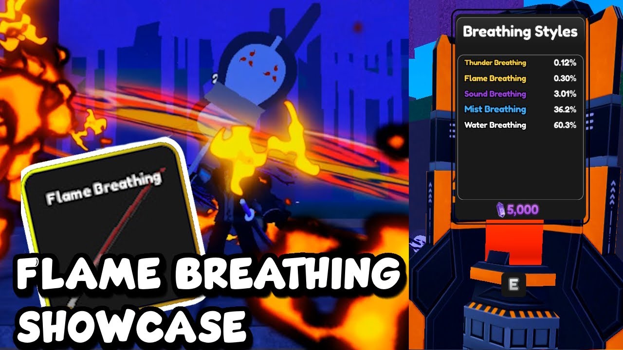 NEW OP LEGENDARY BURN FLAME BREATHING SHOWCASE - ANIME FIGHTING ...