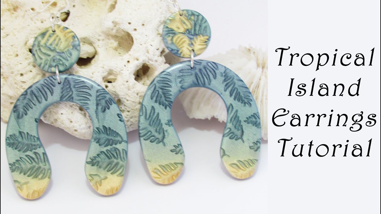 Polymer Clay Project:Tropical Island Earring Tutorial - YouTube