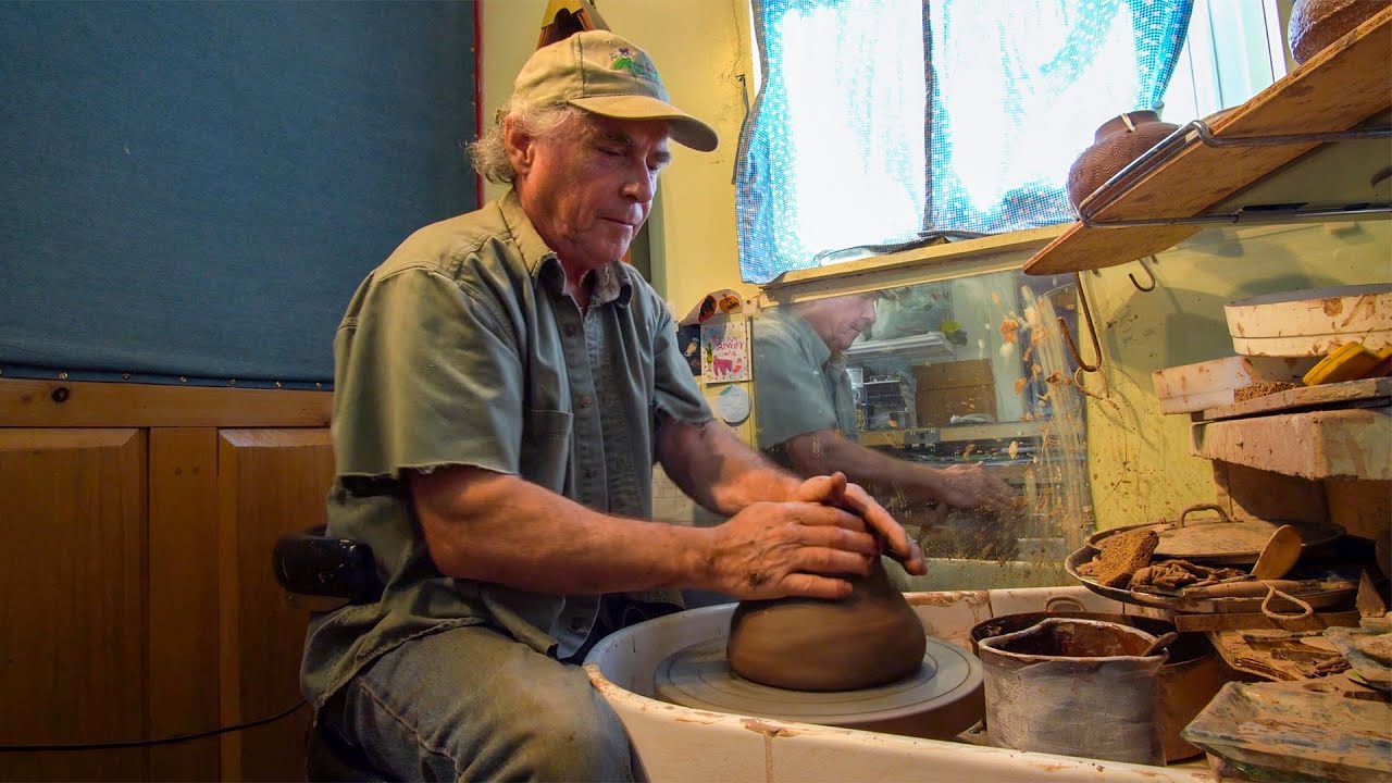 Fundy Mud Pottery - Jim's process - YouTube