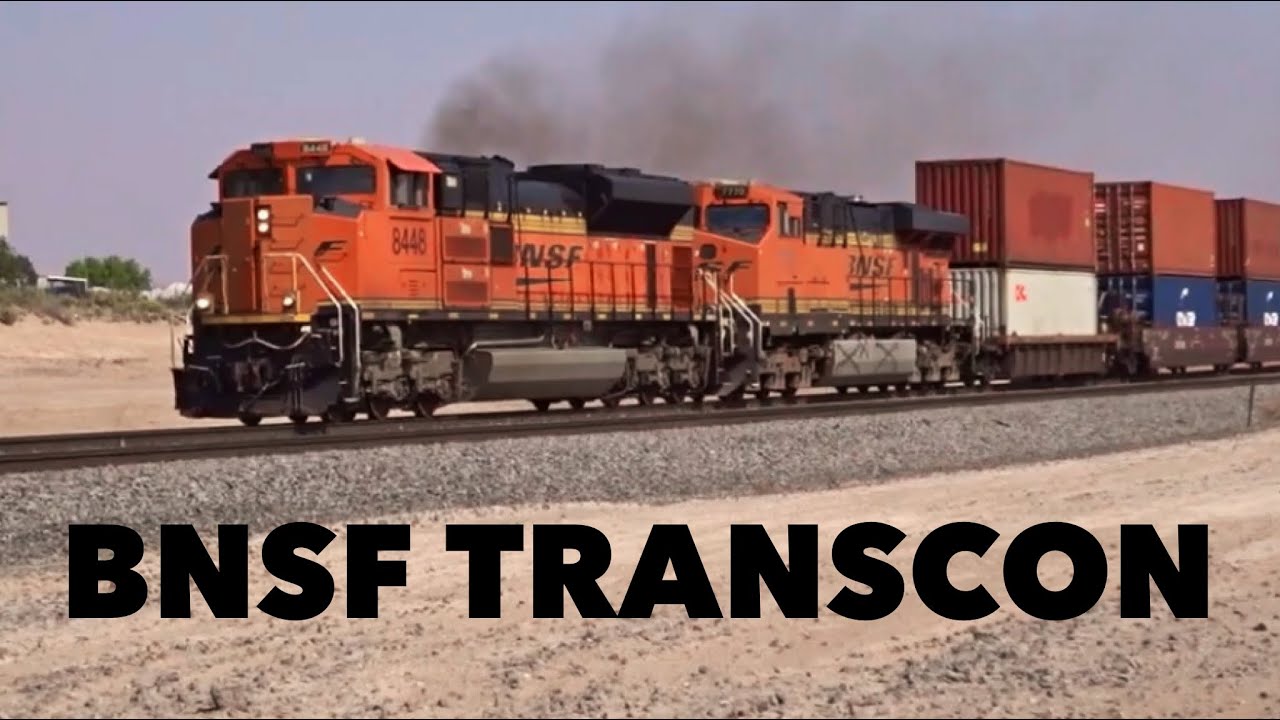 BNSF Transcon Outside Belen, New Mexico - YouTube