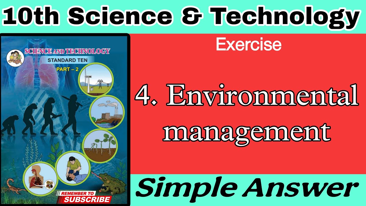 Exercise Class 10 Science 4.Environmental management।question answer ...