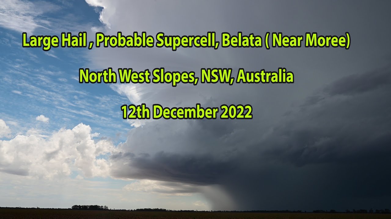 Large Hail, Probable Supercell, Bellata (Near Moree), NSW, Australia ...