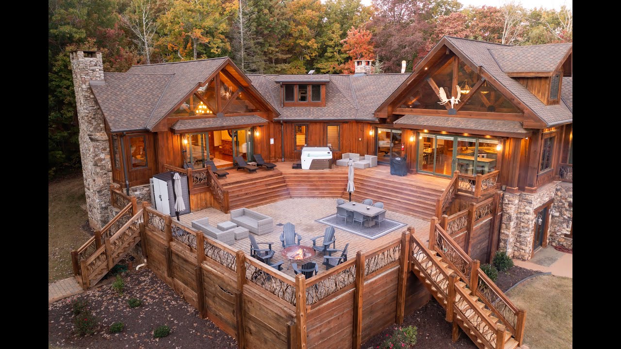 10,000 Square Foot Lodge | Bison View Lodge in North Georgia - YouTube
