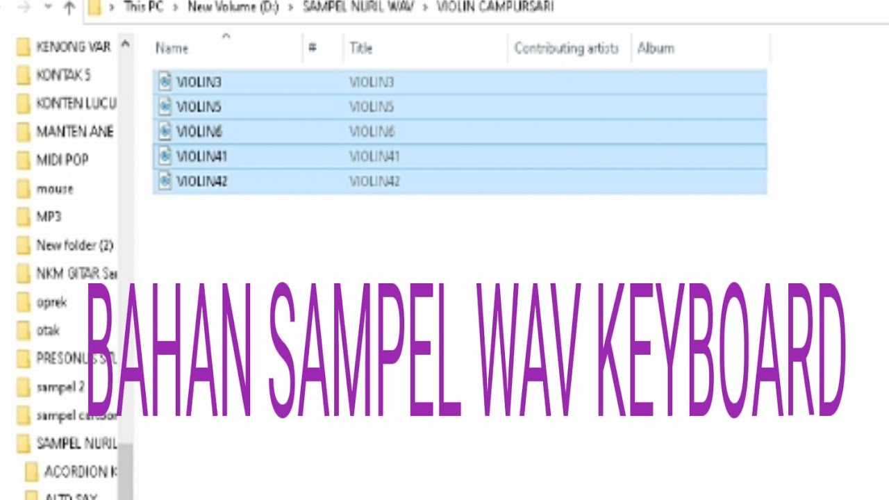 SAMPEL BAHAN VOICE WAV KEYBOARD - YouTube