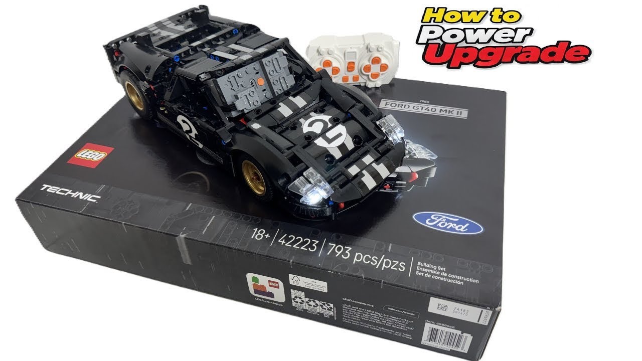 How to Build, Motorize and Light up LEGO Technic 42223 1966 Ford GT40 ...