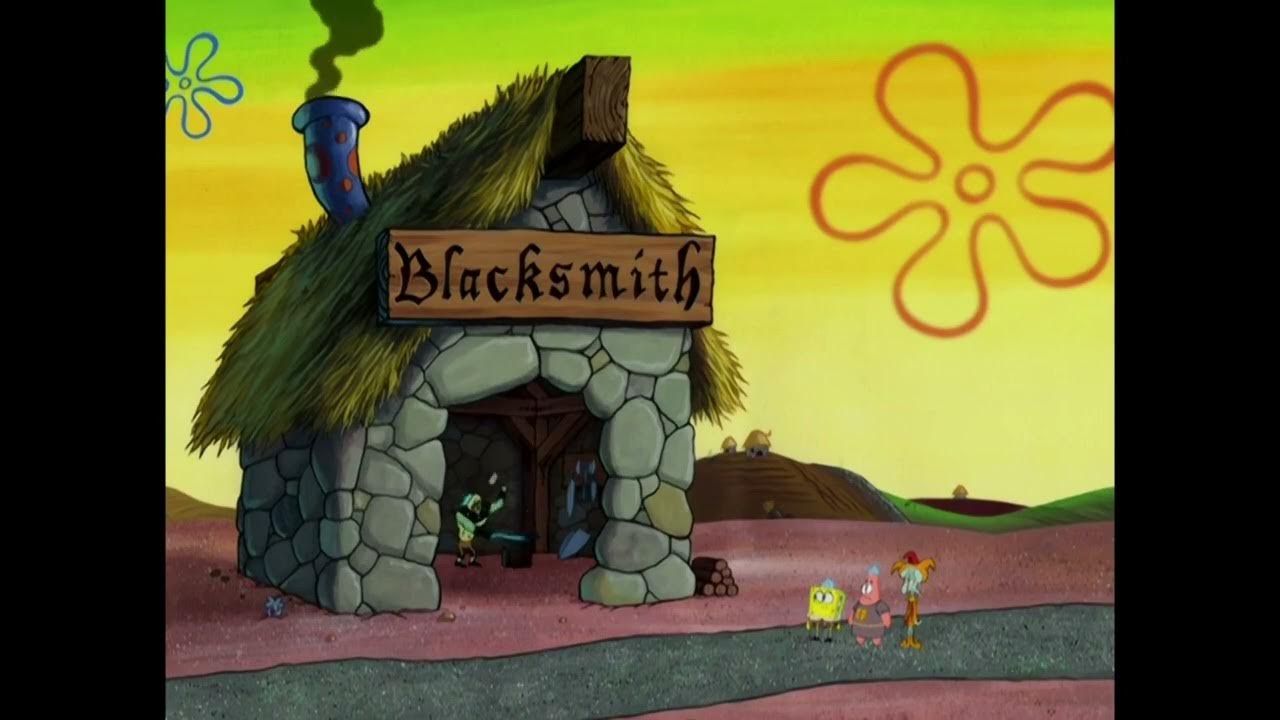SpongeBob Patrick and Squidly in front of Blacksmith for 10 Hours - YouTube