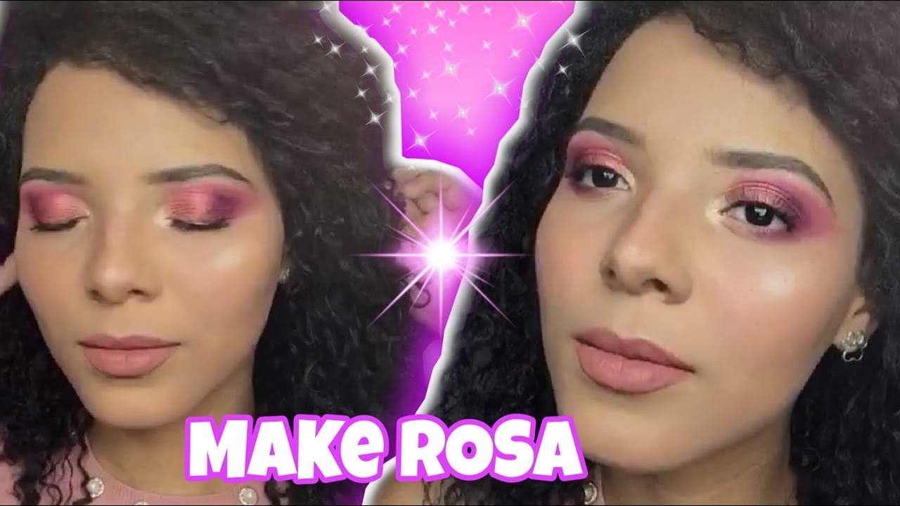 TUTORIAL: MAQUIAGEM ROSA FÁCIL! - YouTube