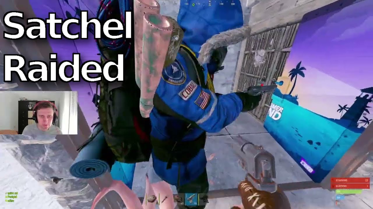 Getting Satchel Raided in Rust with Trausi, Posty, and qaixx - YouTube