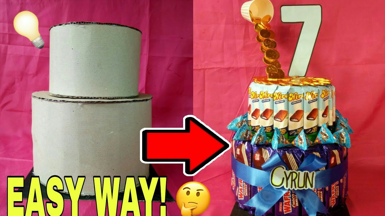 How to make candy cake tower | DIY Candy Cake Tower | Jake's DIY Craft ...