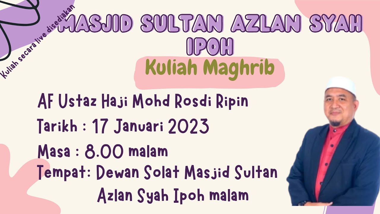 AF Ustaz Haji Mohd Rosdi Ripin - YouTube