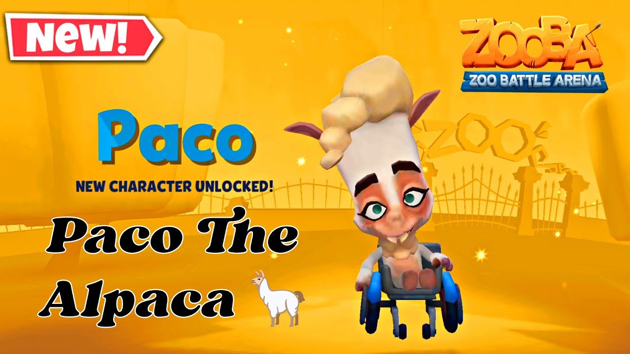 PACO - The Alpaca 🦙 New Character Gameplay 🎯 | Zooba | Hindi - YouTube