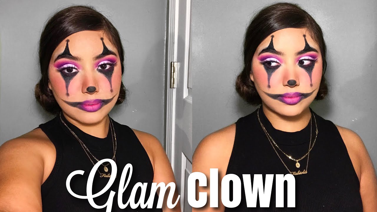 Easy Glam Clown Halloween Makeup Tutorial - YouTube