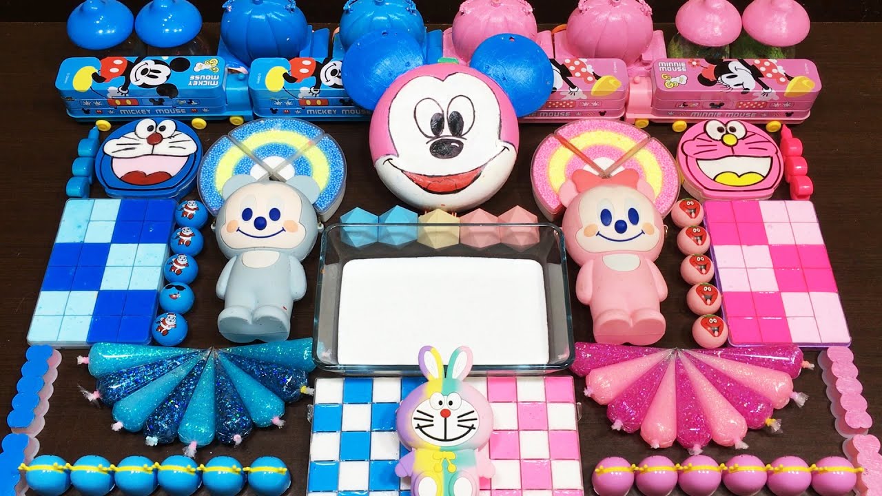 BLUE and PINK !!!Mixing random into PIPING BAG slime🌻🌻🌻Satisfying LaLa ...