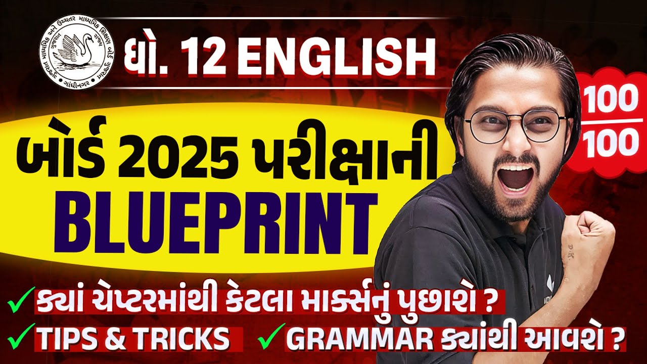 Board Exam Blueprint 2025 Std 12 English| Blueprint With Sample Paper ...
