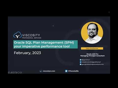 Viscosity Webinars: Oracle SQL Plan Management SPM Your Imperative Performance Tool - YouTube