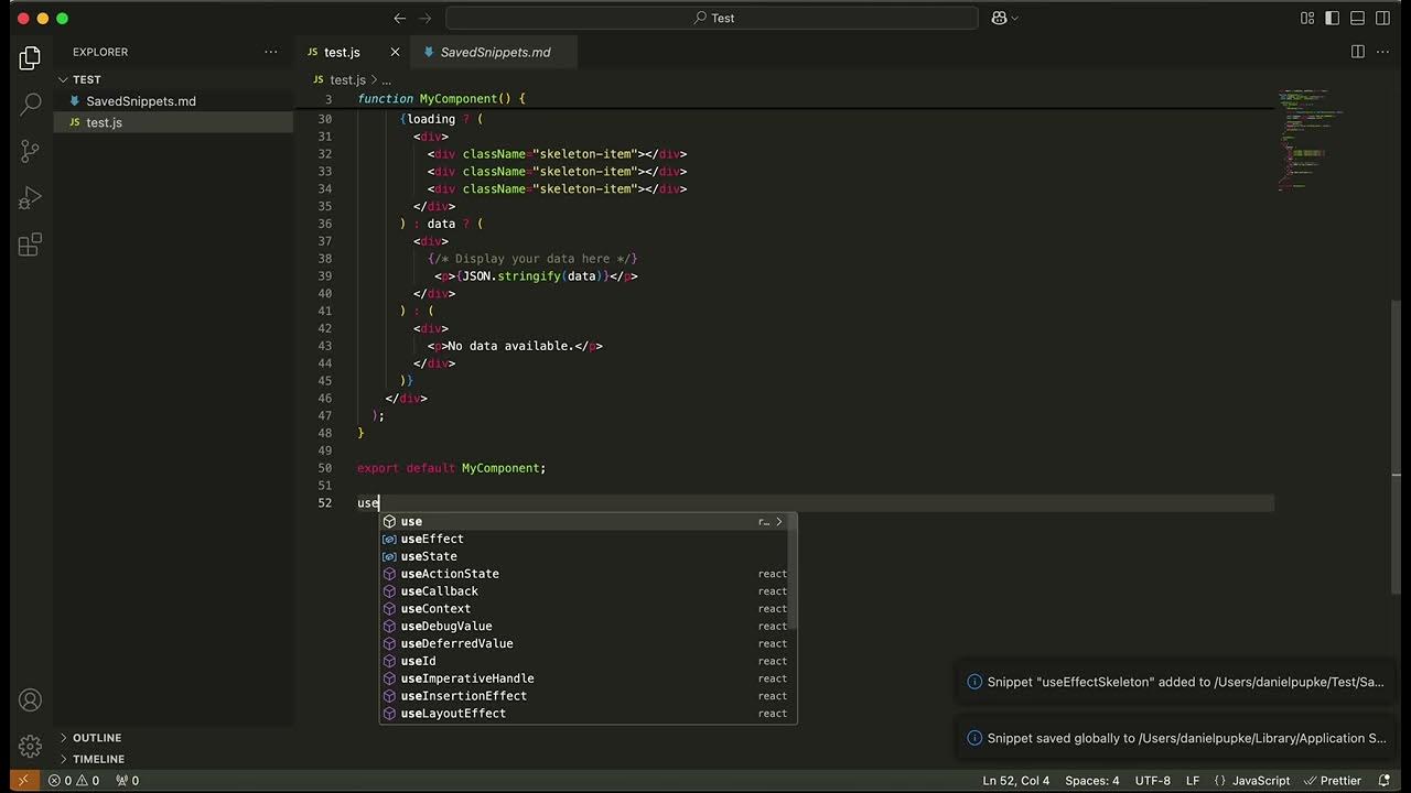 Snippet Control Extension: Generate Snippet Command - YouTube