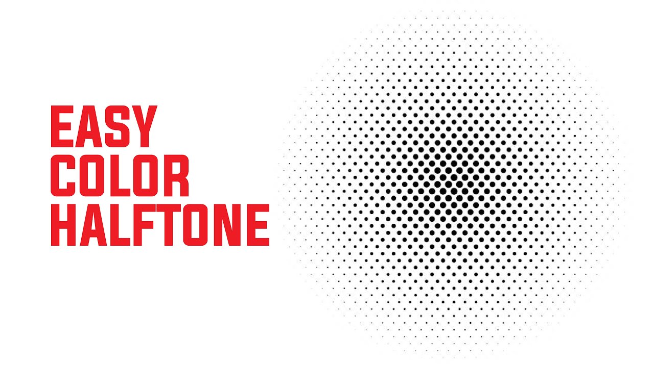 Easy Color halftone Create in illustrator - YouTube