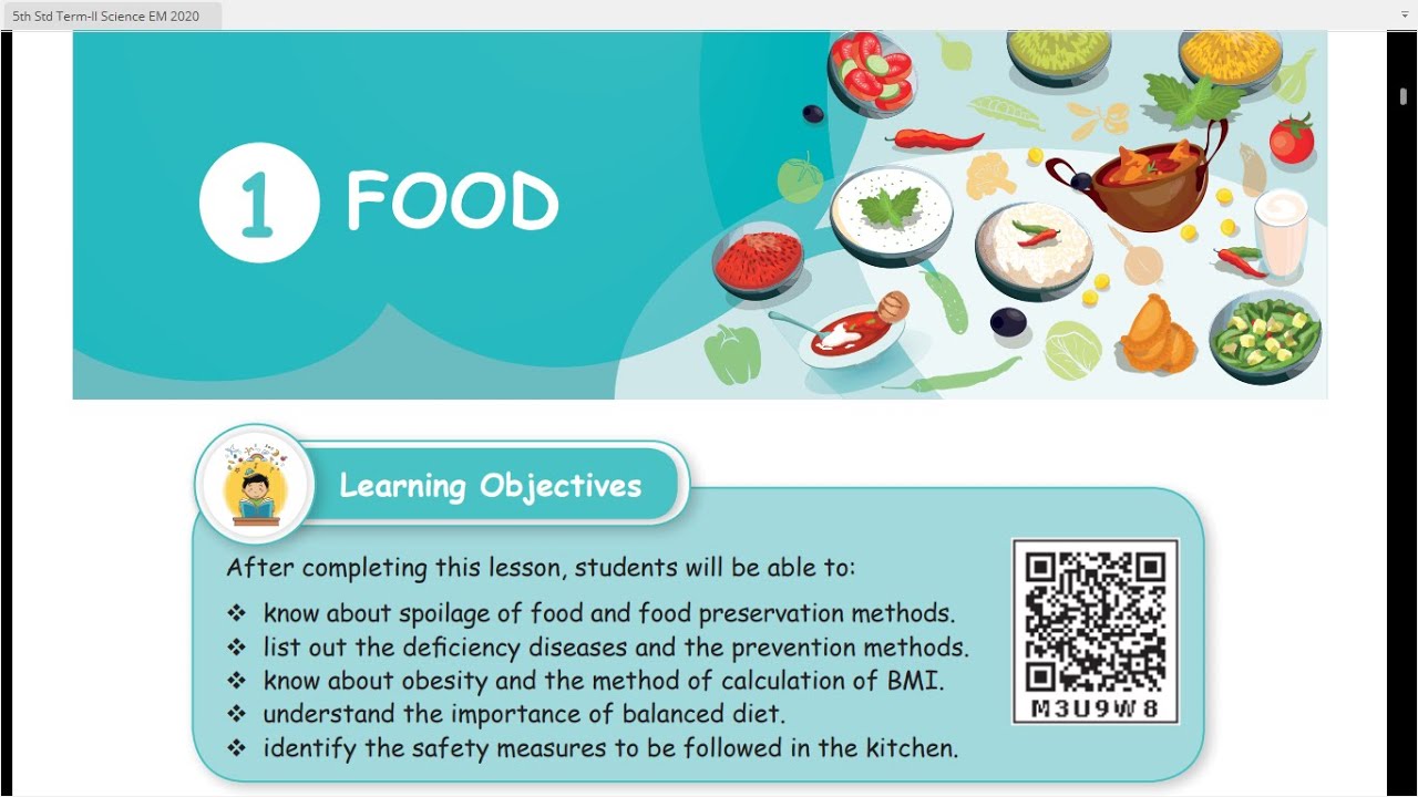 FOOD - PART 1 - UNIT 1 - TERM 2 - SCIENCE - 5TH STANDARD - ENGLISH ...