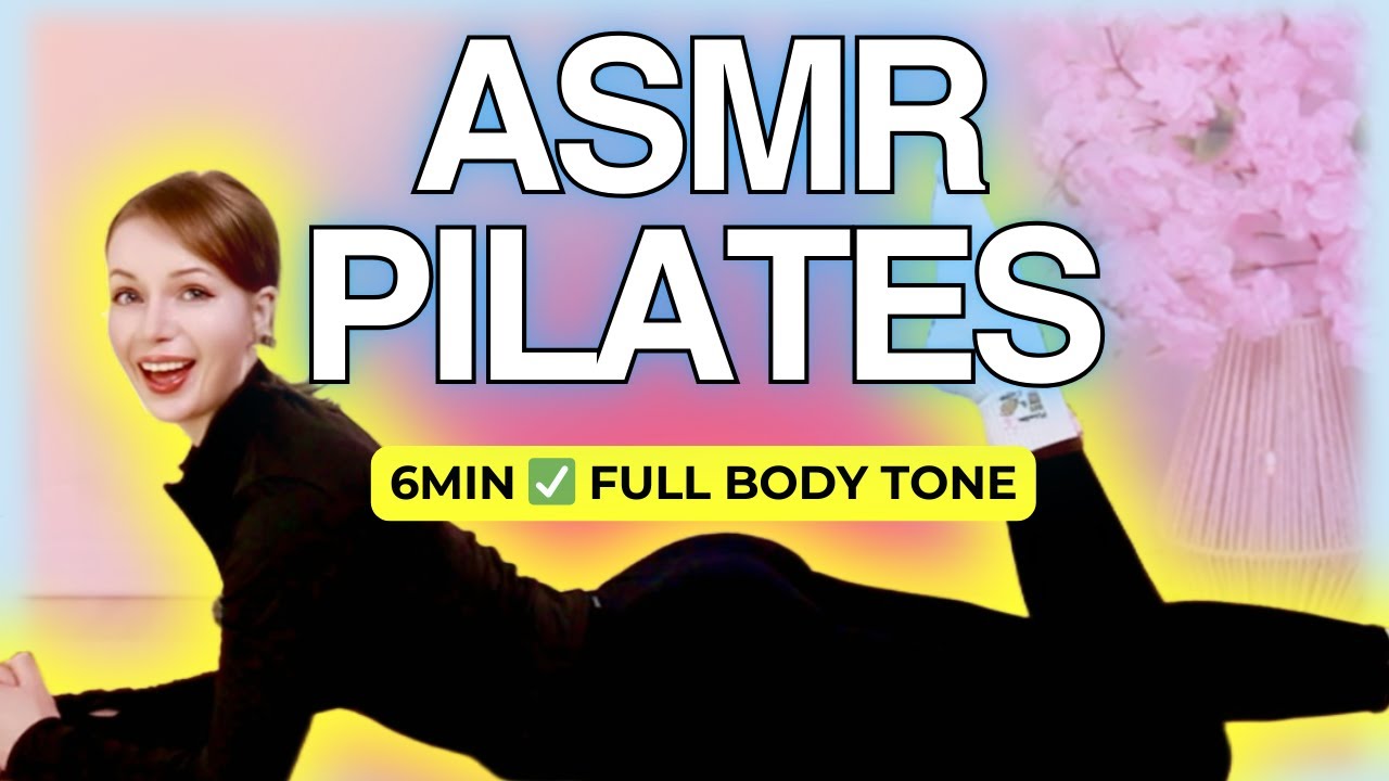 6MIN FULL BODY PILATES (Burn Calories & Tone) | ASMR Workout | Glow ...