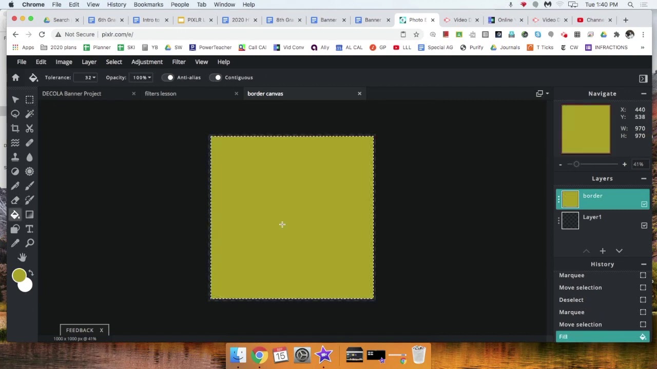 PIXLR LESSON: HOW TO MAKE A BORDER - YouTube