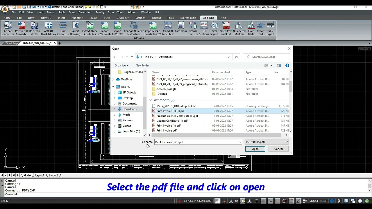 PDF TO DXF Converter - YouTube