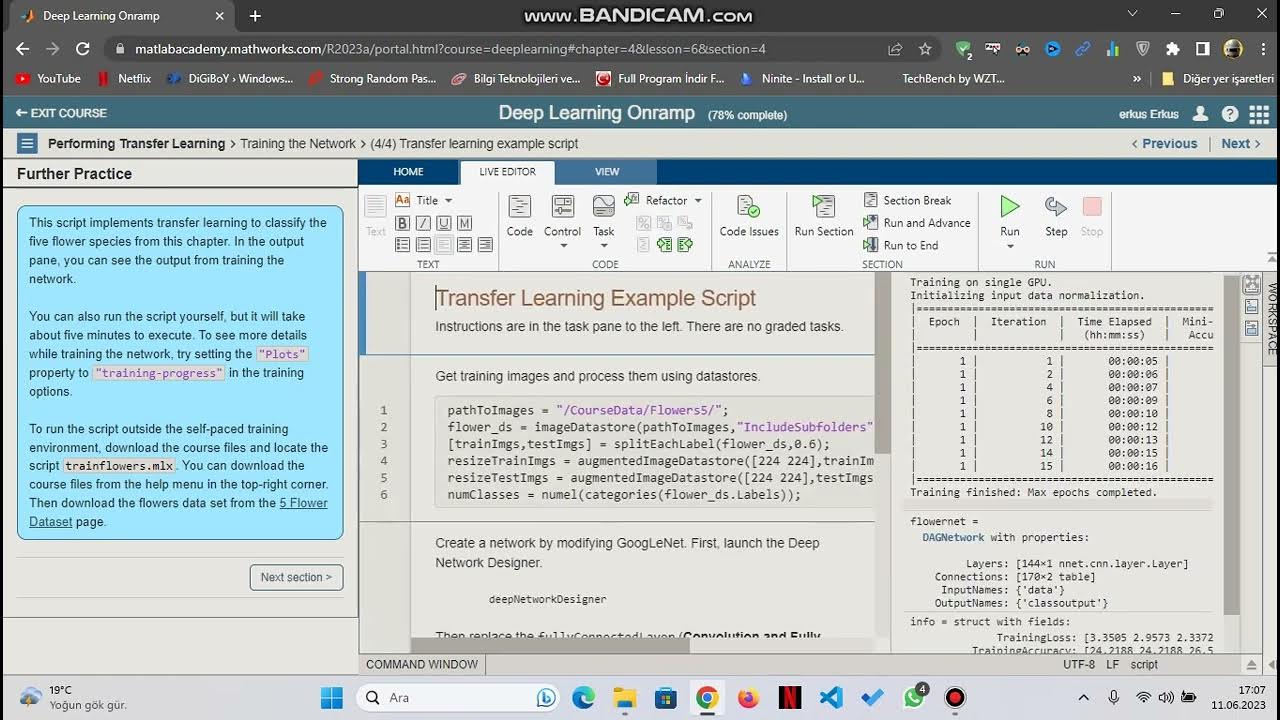 İBRAHİ ERKUŞ Ödevi, Matlab deep learning Onramp, 4-5/6/7/8. transfer öğrenme PART 1 - YouTube